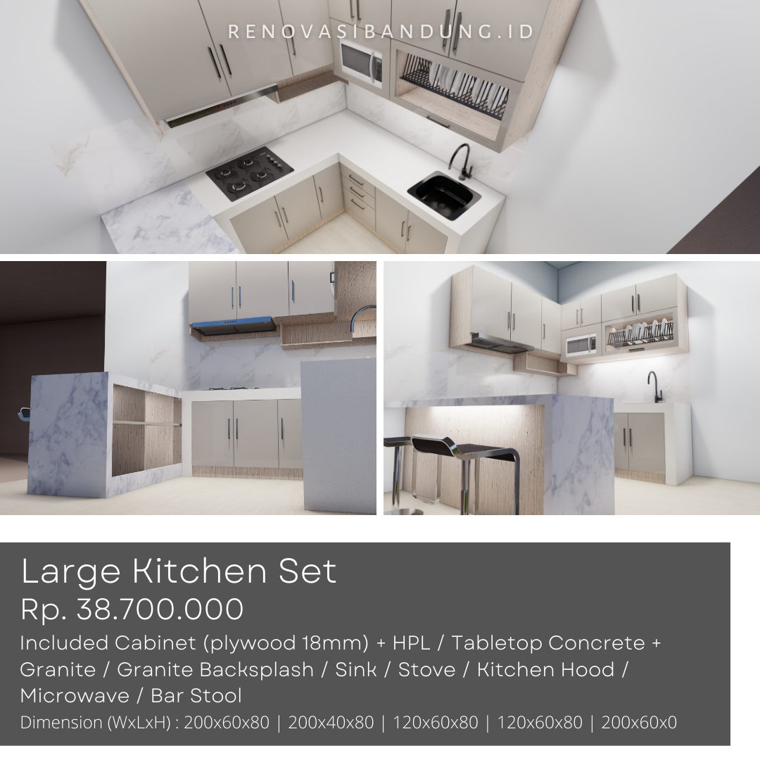 Large Kitchen Set Package – Renovasi Bandung